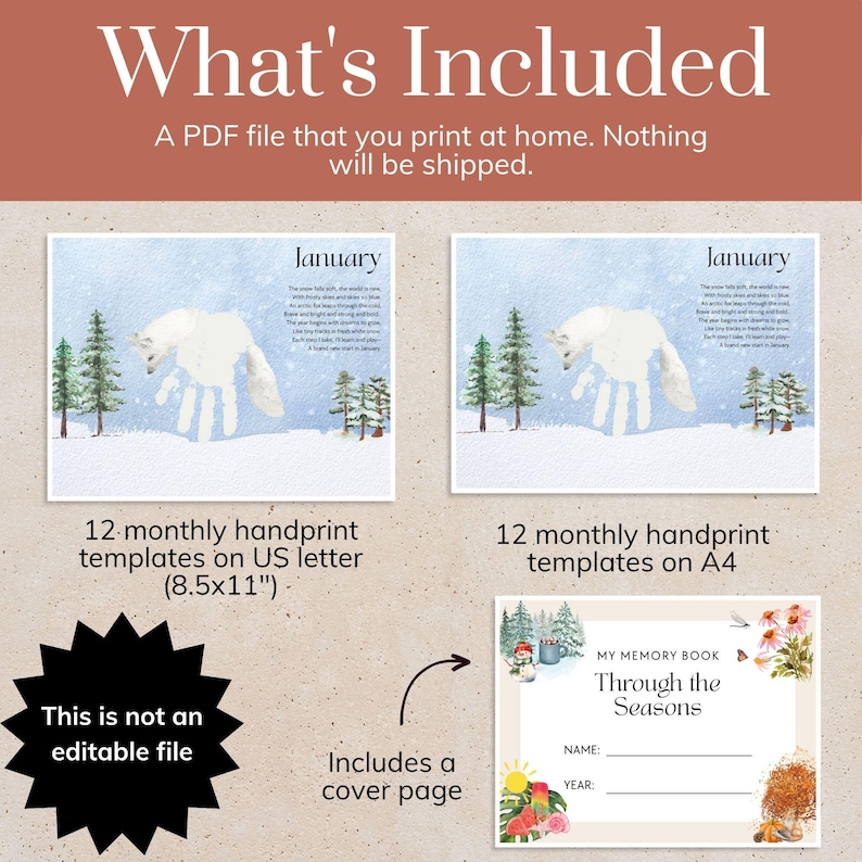 Handprint Memory Book With Poems, Toddler Monthly Craft, St Patricks ...