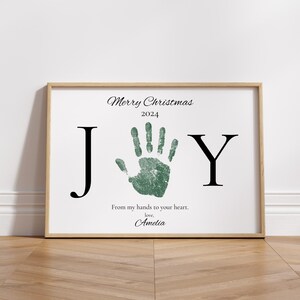 Joy Christmas Handprint Craft Preschool, Editable Toddler Hand Print ...
