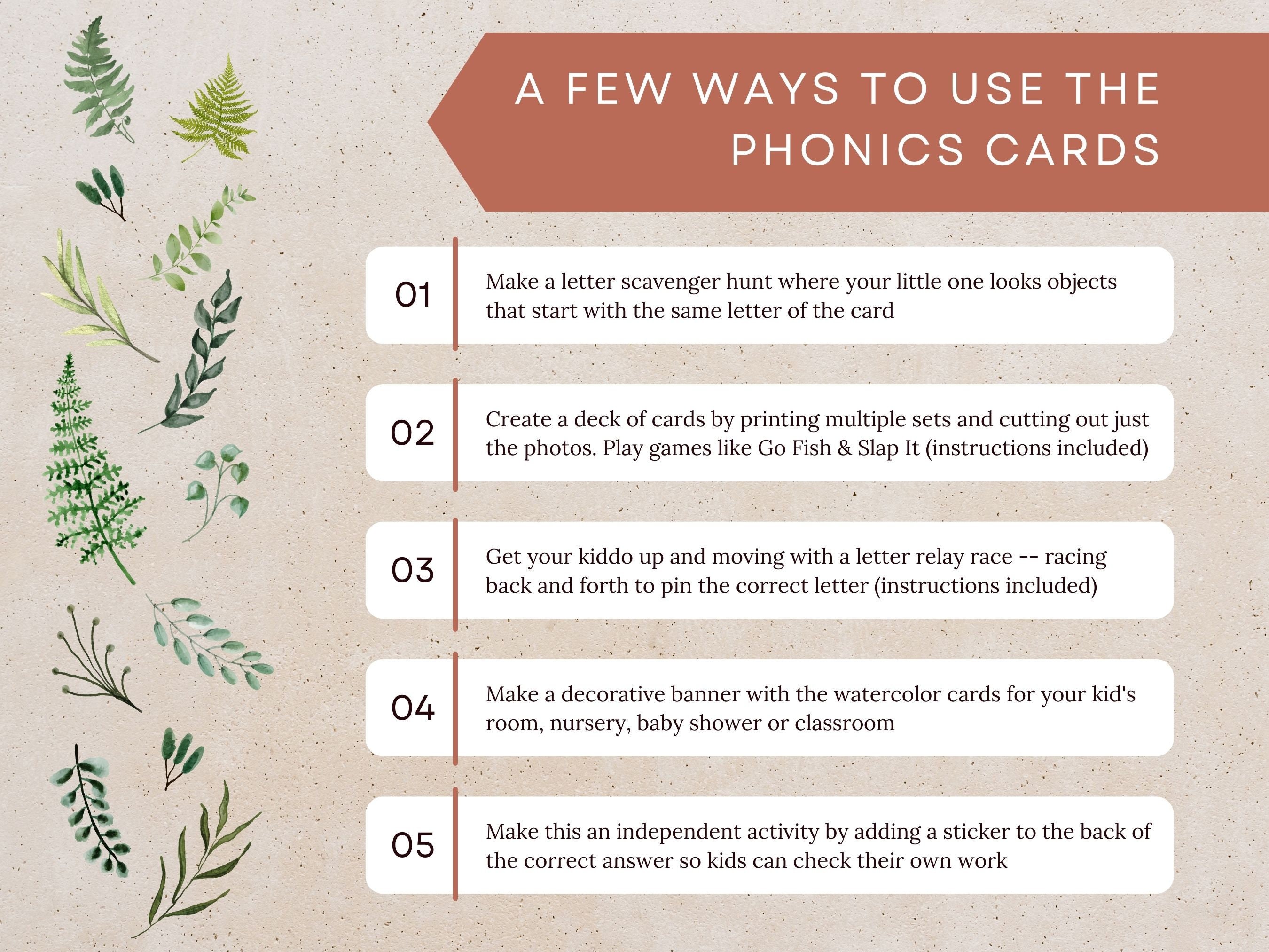 Phonics Flashcards Beginning Sounds Alphabet ABC Flash Cards - Etsy