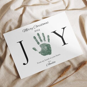Joy Christmas Handprint Craft Preschool, Editable Toddler Hand Print ...