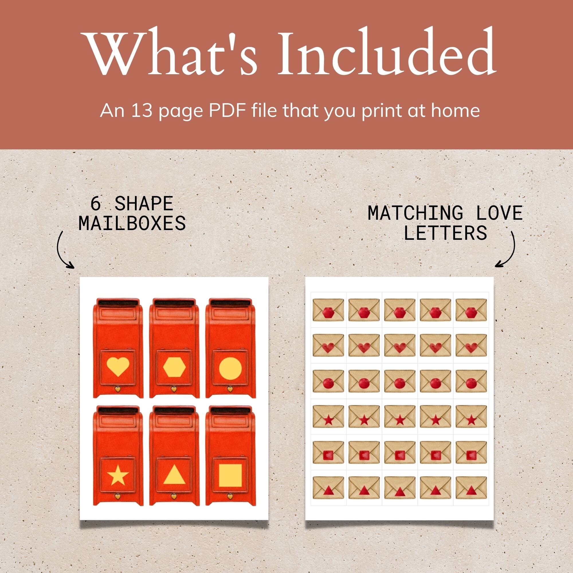 2D Shape Sorting, Valentines Day Kids Activities Printable, Hands on ...