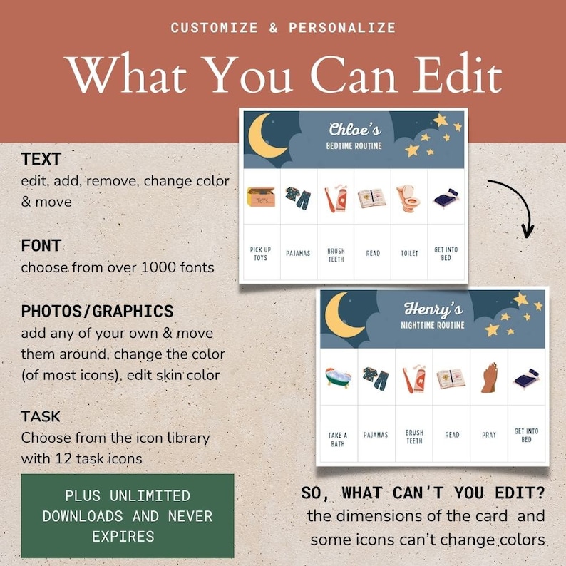 Bedtime Routine Flip Chart Printable, Editable ABA Visual Schedule for ...