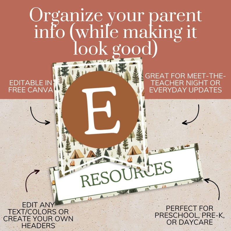 Parent Board Editable Template, Daycare Parent Info Banner Headers ...