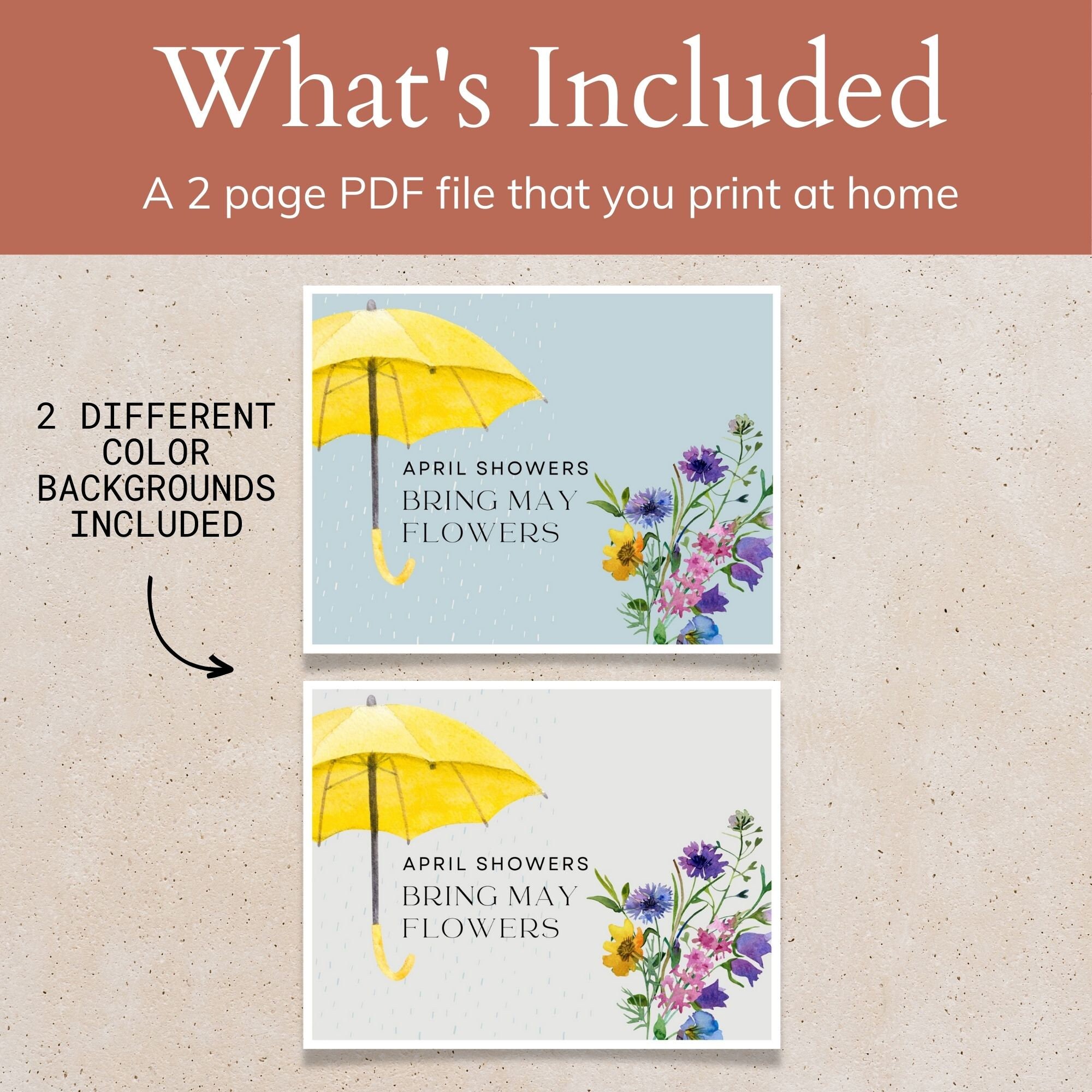 April Showers Bring May Flowers Handprint Art Craft Template, Spring ...