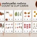 Nature Number Count and Clip Cards, Clothespin Game Printable ...