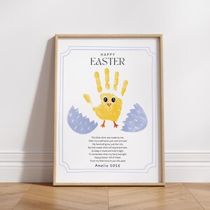 Easter Chick Handprint Craft Toddler, Easter Handprint With Poem ...