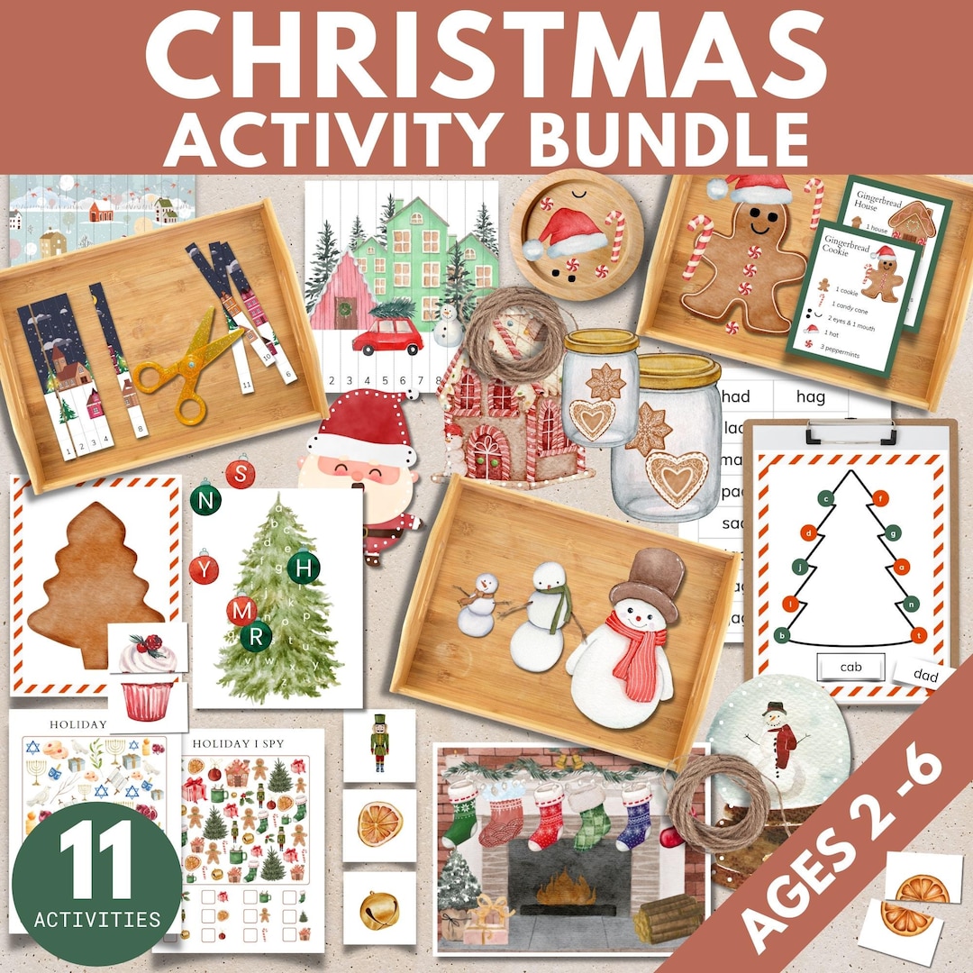 Christmas Unit Study Homeschool, I Spy Christmas Morning Basket ...