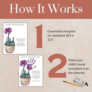 Mothers Day Handprint Poem, Cactus Mothers Day Craft, Mom Flower Hand ...