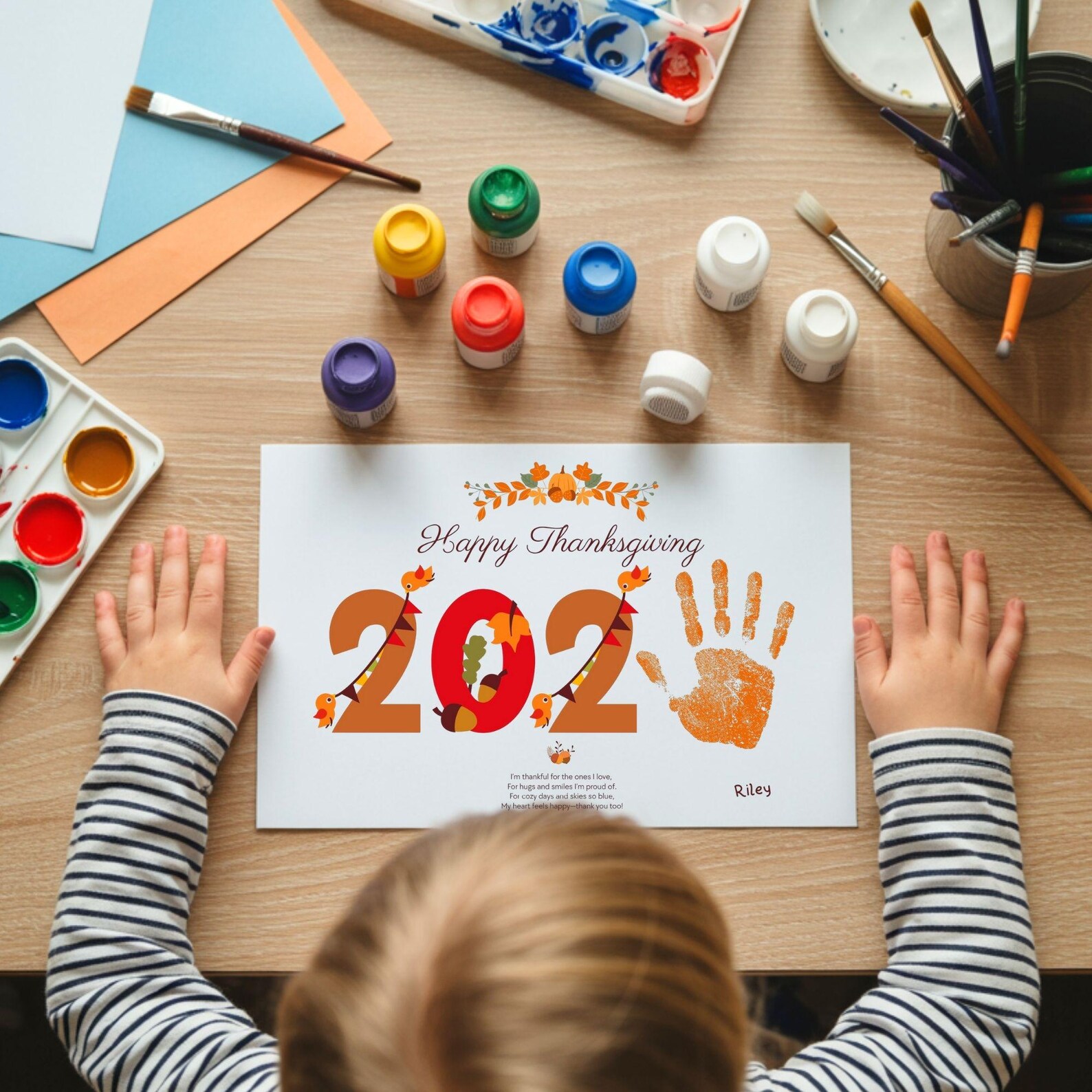 Happy Thanksgiving Handprint Craft 2025 Kid, Thanksgiving Handprint ...