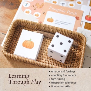 Pumpkin Game Printable for Identifying Emotions Cards Fun Fall Theme ...