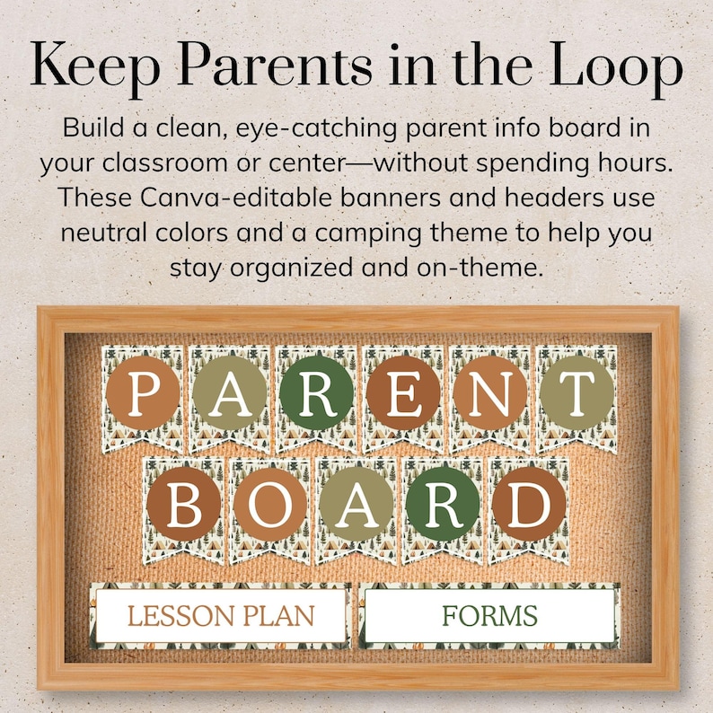 Parent Board Editable Template, Daycare Parent Info Banner Headers ...