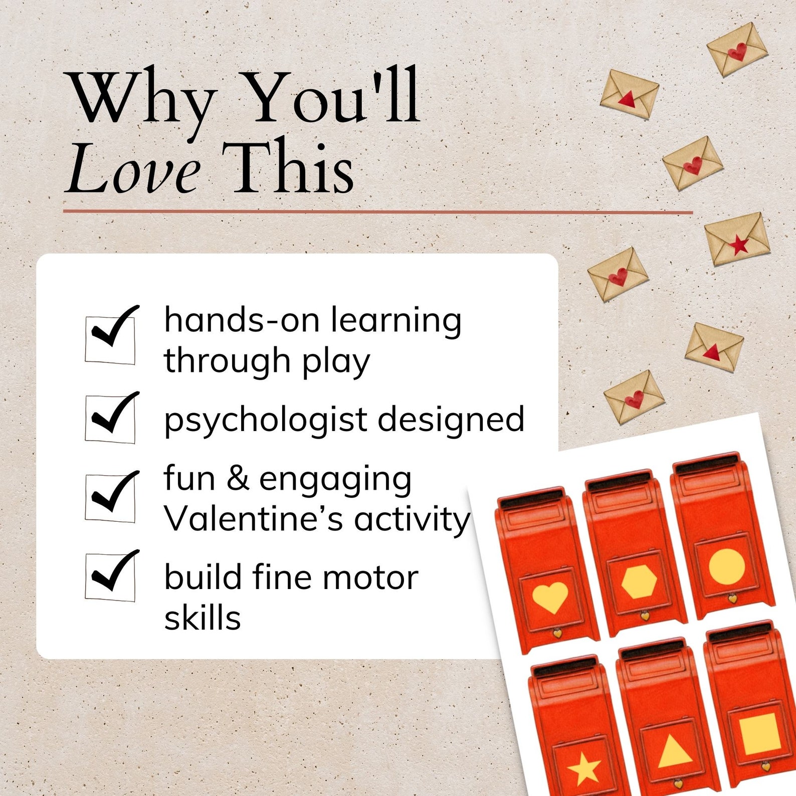 2D Shape Sorting, Valentines Day Kids Activities Printable, Hands on ...