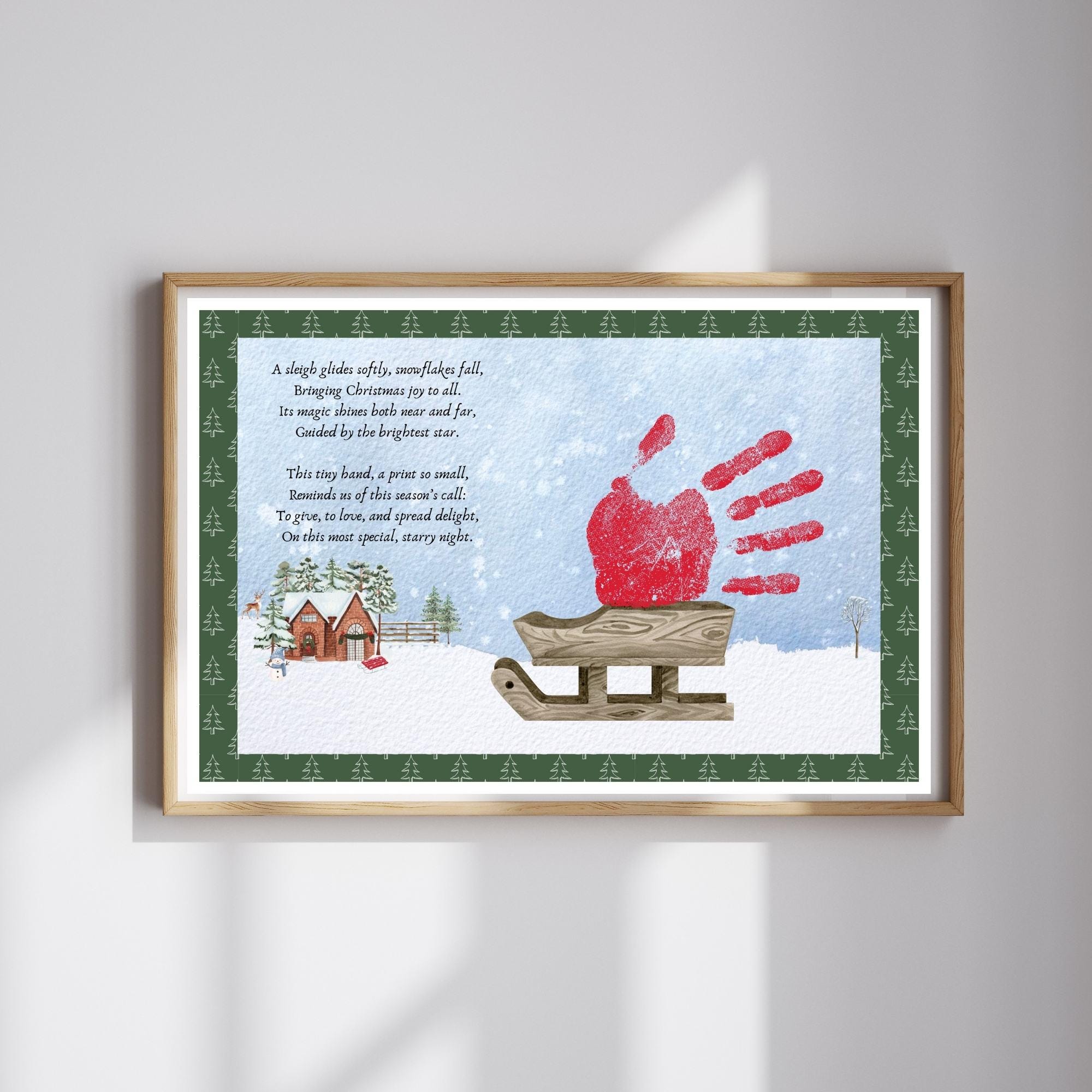 Christmas Handprint Poem Craft for Toddlers, Holiday Handprint ...