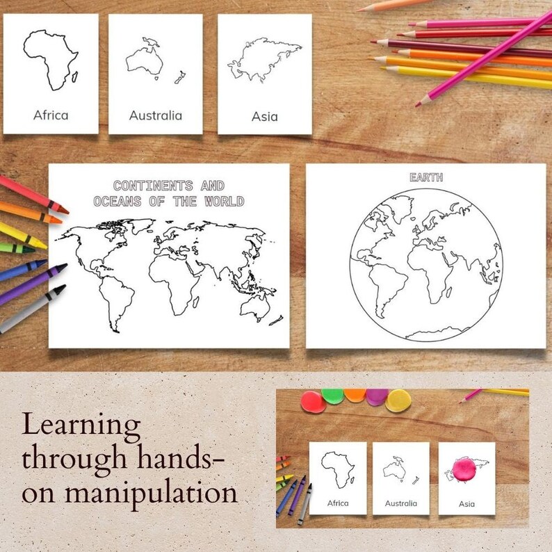 7 Continents Unit Study Preschool, Continent of the World Montessori 3 ...