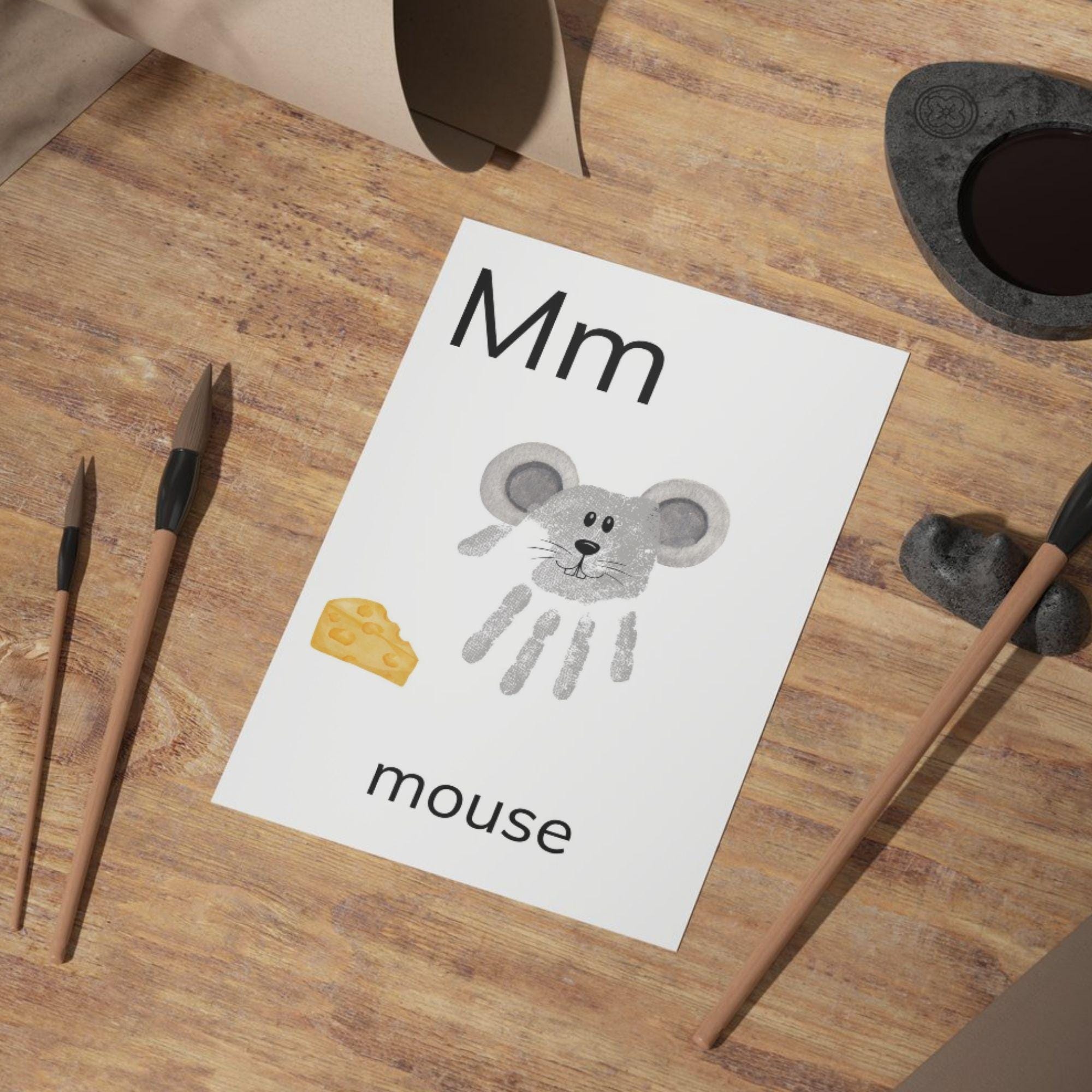 Alphabet Handprint Craft Bundle, A-Z Handprint Animal Alphabet Book ...