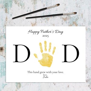Personalized Fathers Day Handprint Craft for Dad Printable, Unique ...