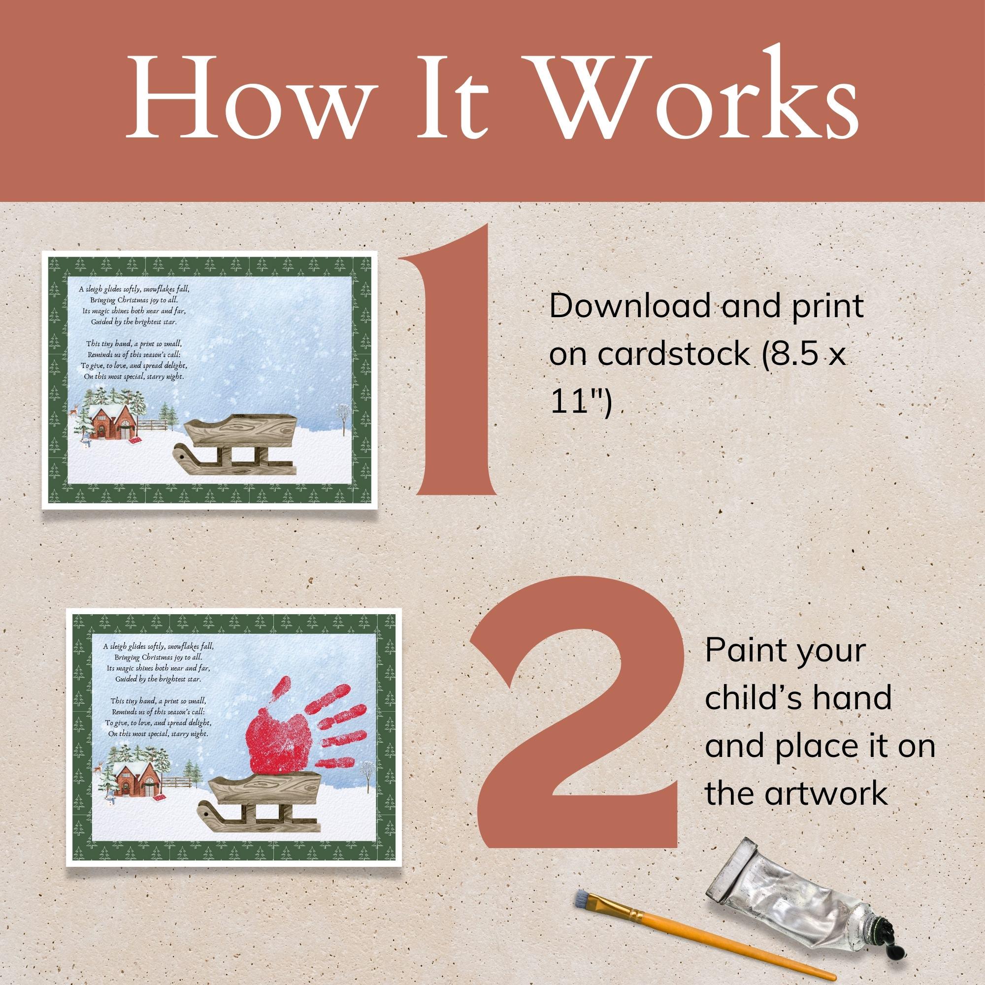 Christmas Handprint Poem Craft for Toddlers, Holiday Handprint ...