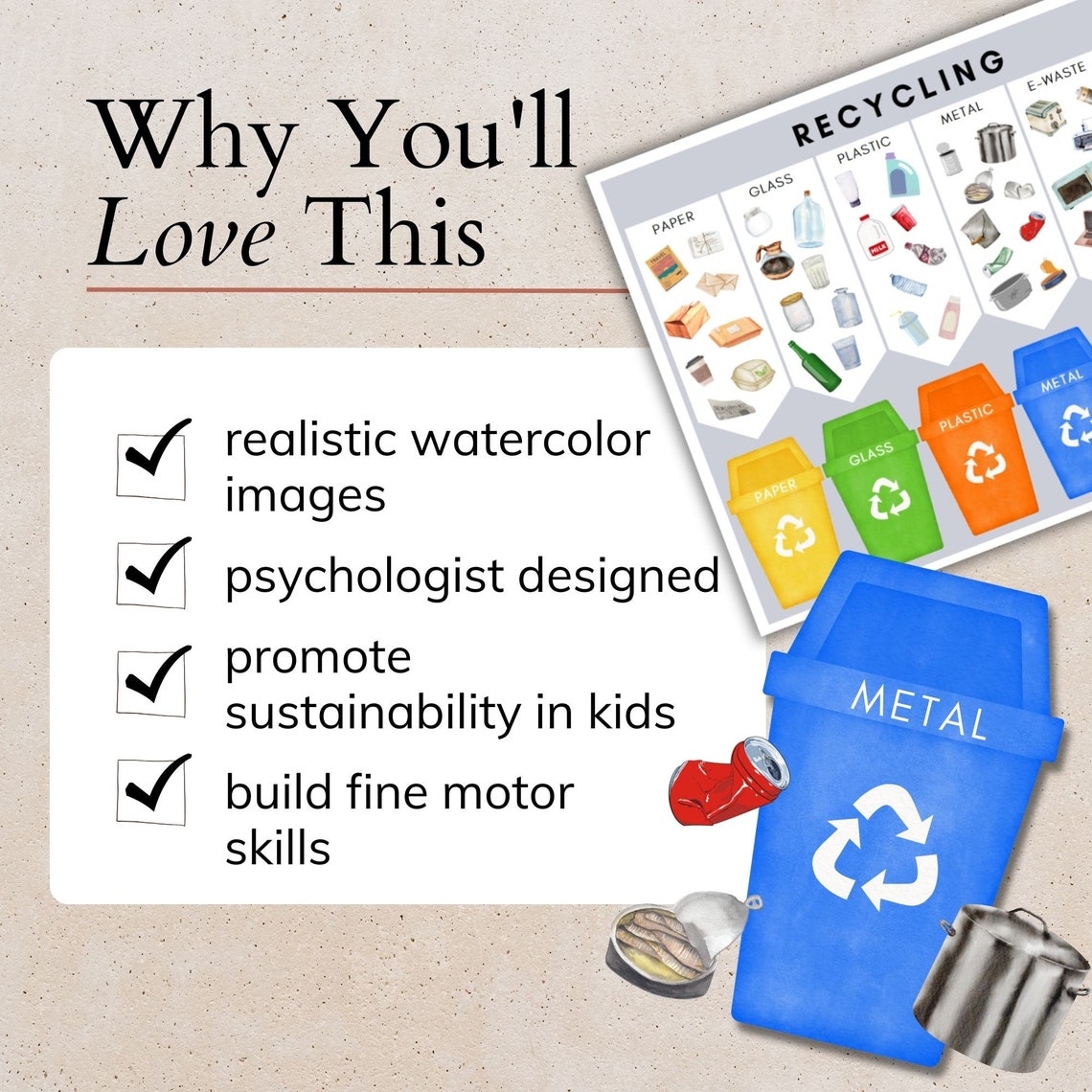 Garbage Sorting Activity Kindergarten Game, Waste Sorting Recycling ...