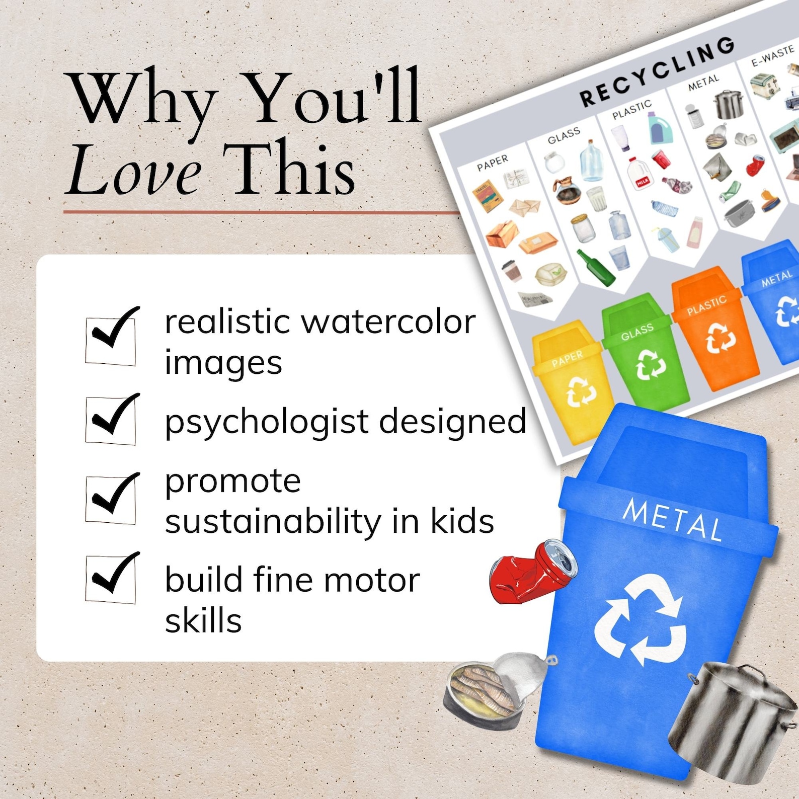 Garbage Sorting Activity Kindergarten Game, Waste Sorting Recycling ...