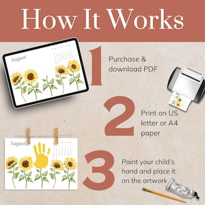 2026 Handprint Calendar Craft Printable, 12 Month Wall Calendar ...