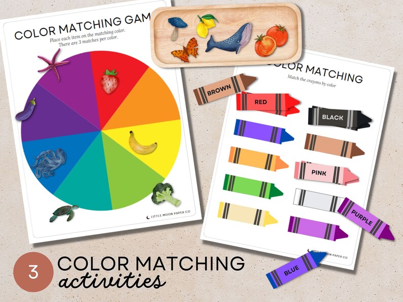 Color Sorting Printable for Toddlers Preschool Colors Busy Book ...