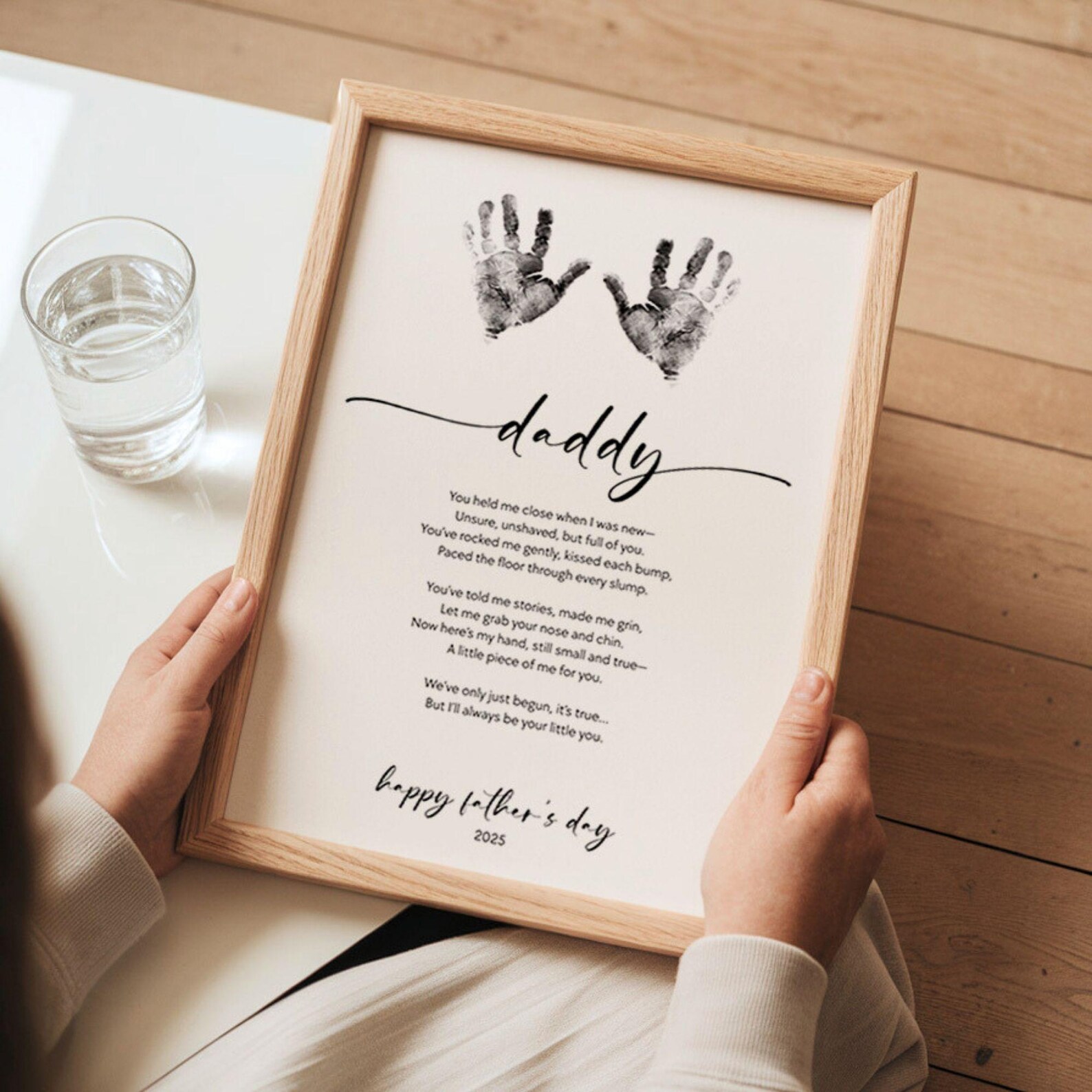 Daddy Handprint Art Template, First Fathers Day Gift From Baby ...