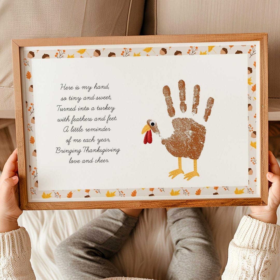 Thanksgiving Handprint Craft for Kids Template, Turkey Handprint ...