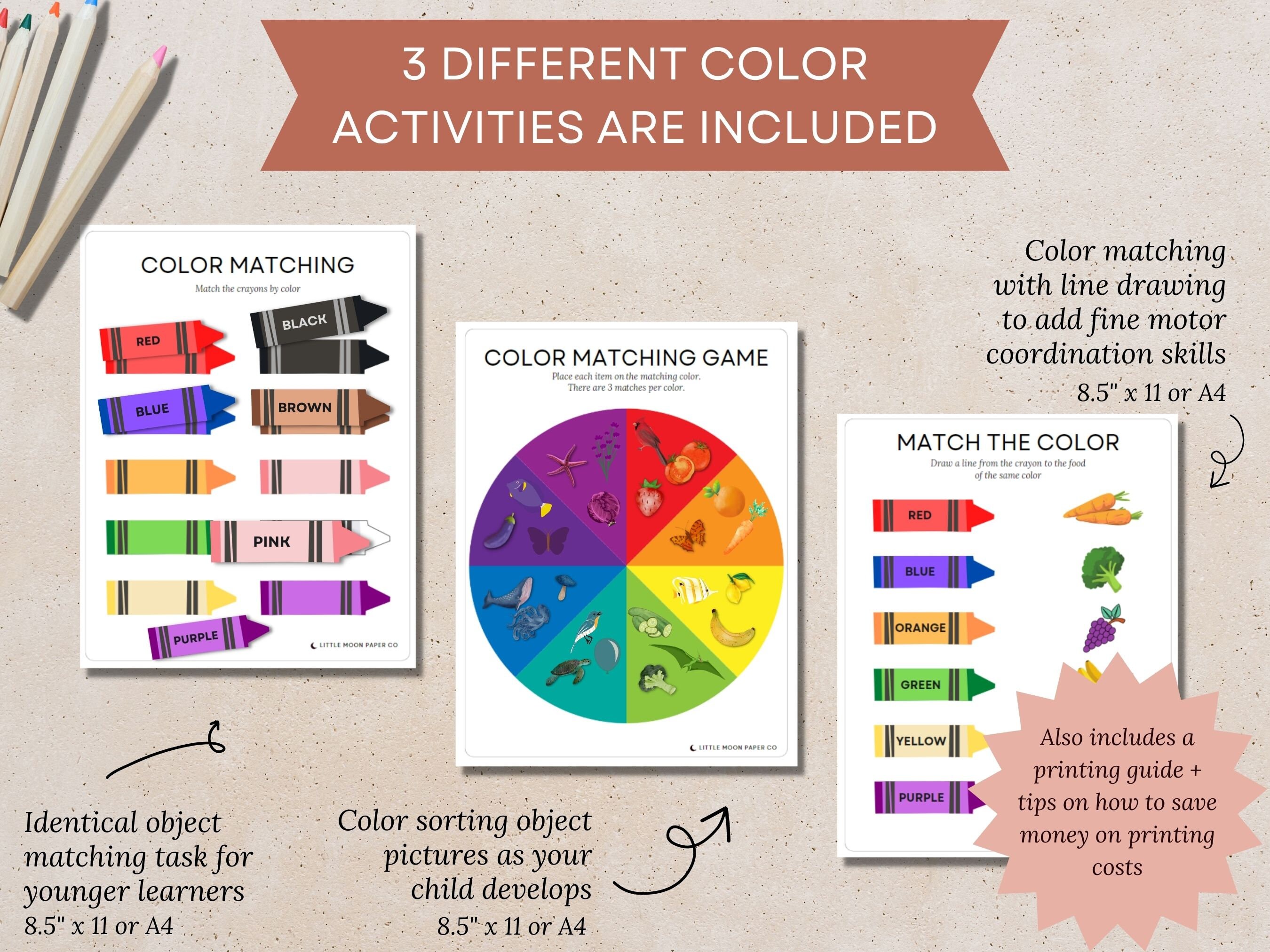 Color Sorting Printable for Toddlers Preschool Colors Busy Book ...