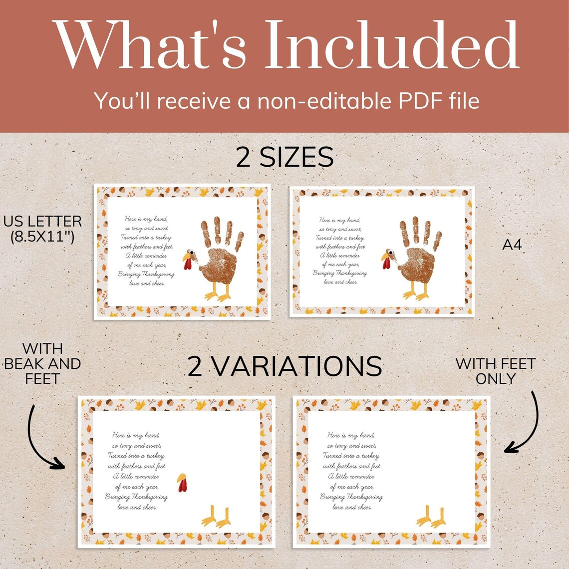 Thanksgiving Handprint Craft for Kids Template, Turkey Handprint ...