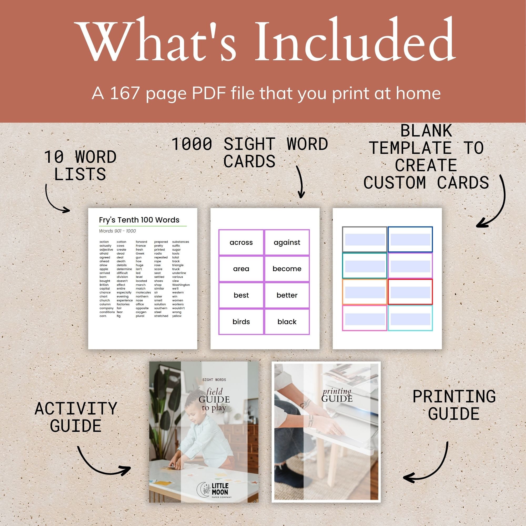 1000 Fry Sight Words Flashcards Printable, Early Reading High Frequency ...