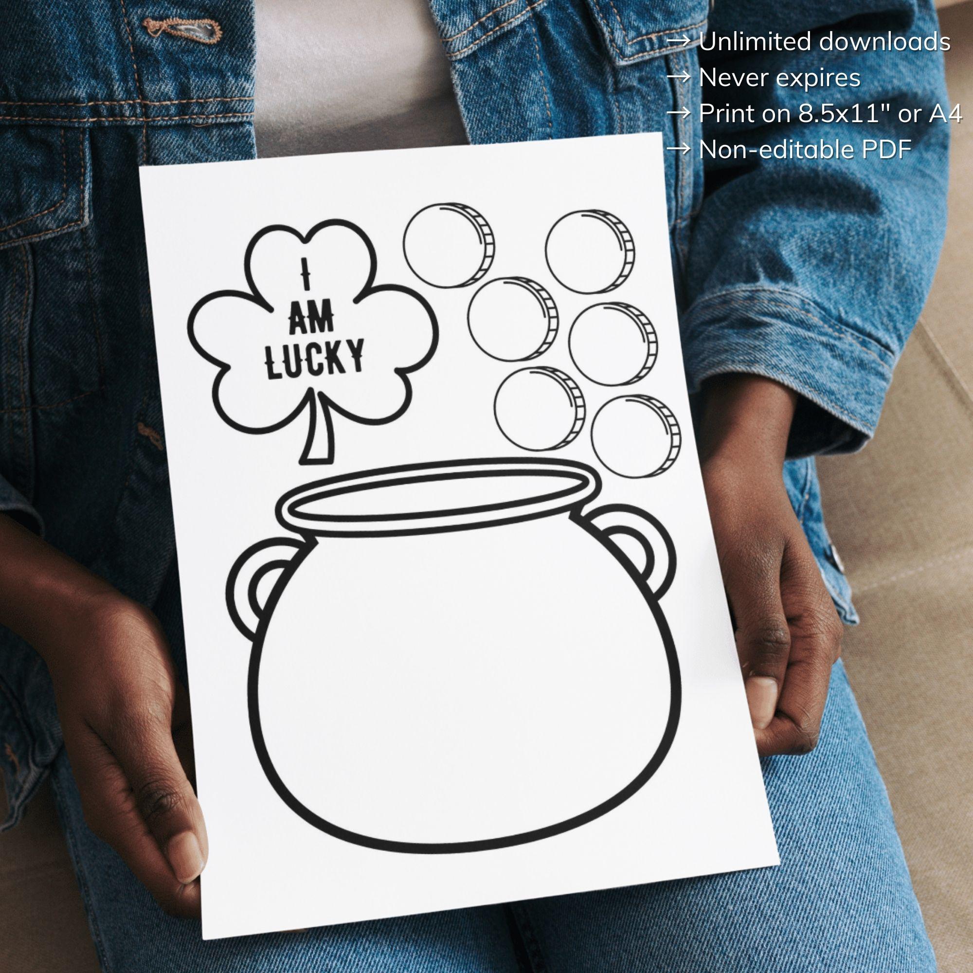 Pot of Gold Craft Printable, Easy St Patricks Day Craft for Kids ...