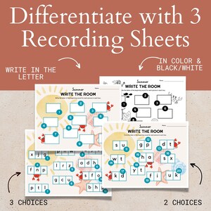 Write the Room Beginning Sounds Printable, Summer Learning Kindergarten ...