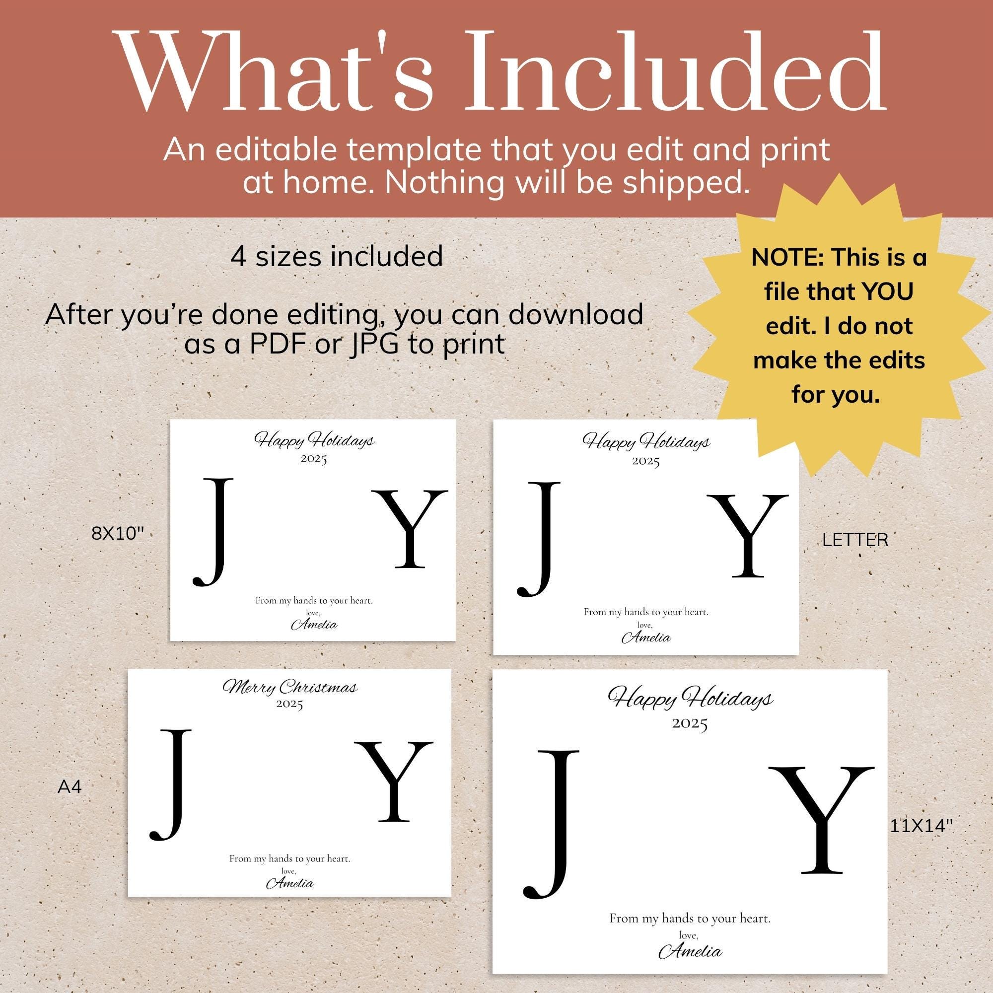 Joy Christmas Handprint Craft Preschool, Editable Toddler Hand Print ...