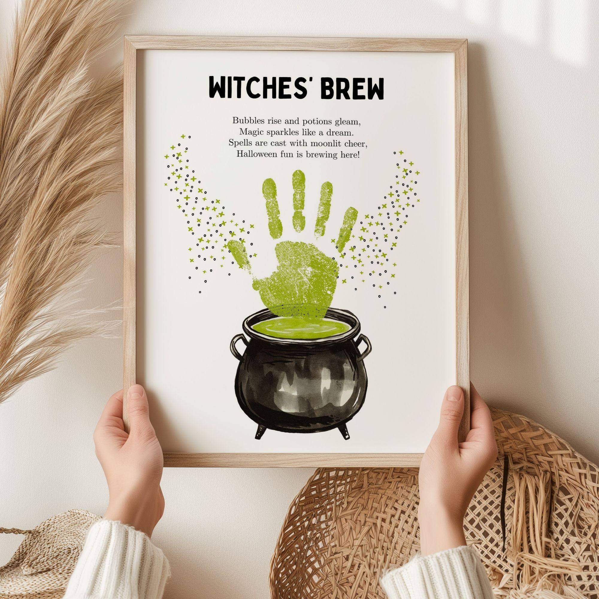 Cauldron Handprint Art for Kids, Halloween Handprint Craft Printable ...