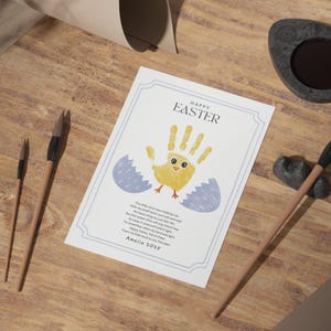 Easter Chick Handprint Craft Toddler, Easter Handprint With Poem ...