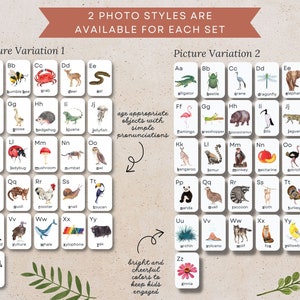 Nature Alphabet Flashcards for Kids, Watercolor ABC Cards Printable ...