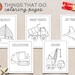 Vehicle Coloring Book PDF | Easy Truck, Cars, Construction Coloring ...