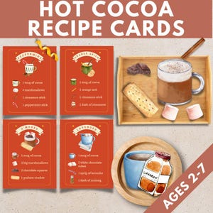 Hot Cocoa Recipe Cards Printable, Hot Chocolate Dramatic Pretend Play ...