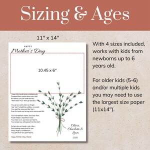 Editable Flower Handprint Mothers Day Customizable, Bouquet Handprint ...