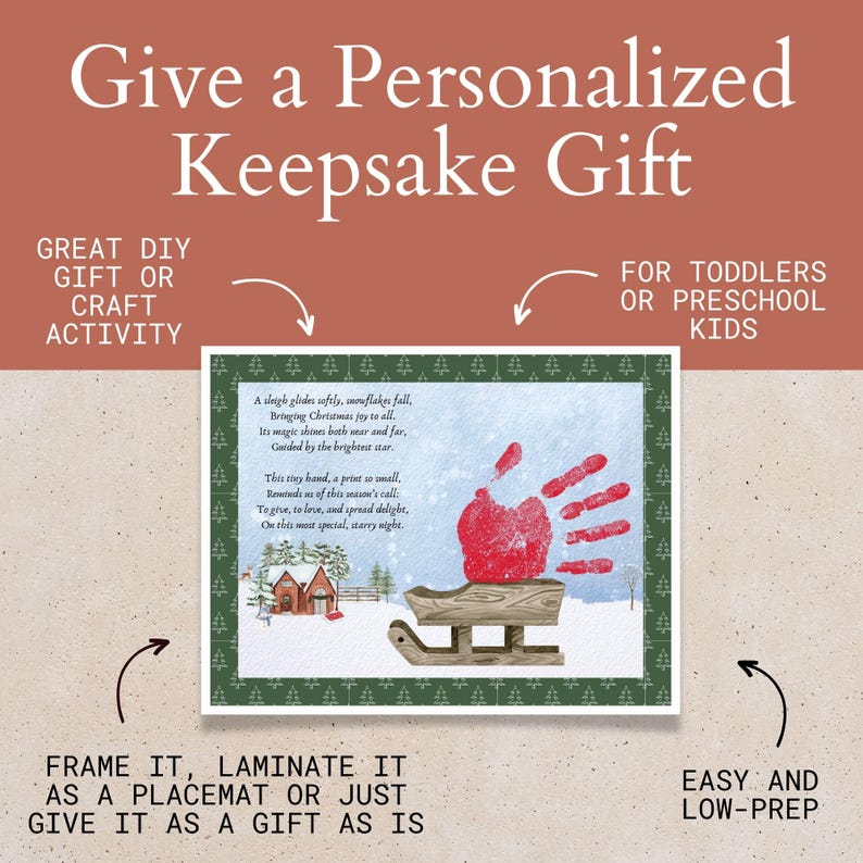 Christmas Handprint Poem Craft for Toddlers, Holiday Handprint ...