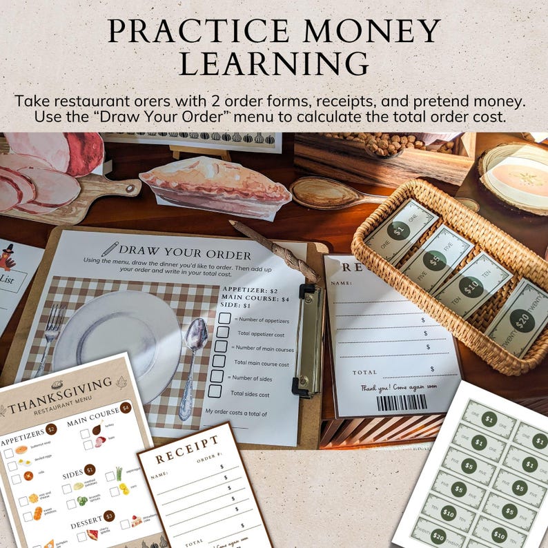 Thanksgiving Dramatic Play Set, Pretend Play Printable Fall Activity ...