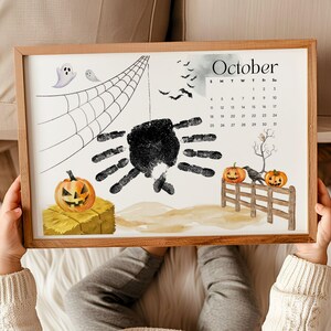 2026 Handprint Calendar Craft Printable, 12 Month Wall Calendar ...