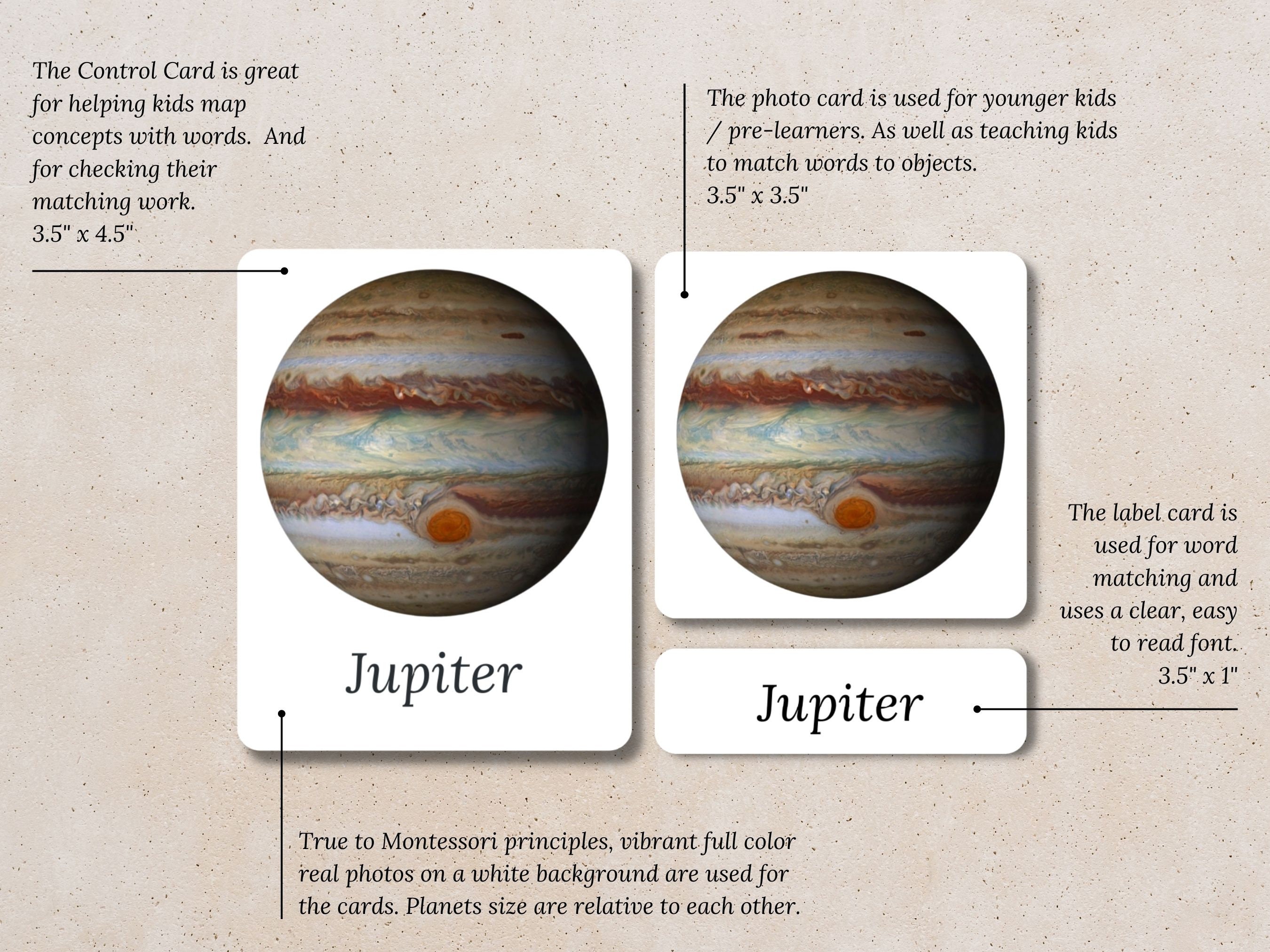 Montessori Solar System Flashcard for Toddler, 3 Part Card Printable ...