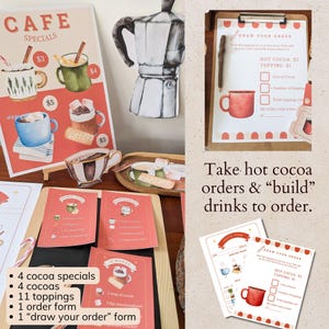 Coffee Shop Dramatic Play Printable, Pretend Play Gift Digital Download ...
