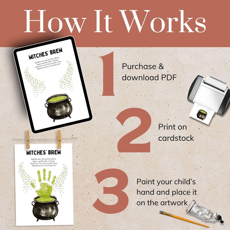 Cauldron Handprint Art for Kids, Halloween Handprint Craft Printable ...