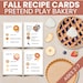 Fall Pie Recipe Pretend Dramatic Play Printable | Thanksgiving Autumn ...
