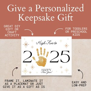 New Year High Five Handprint Craft Printable, 2025 Handprint Activity ...