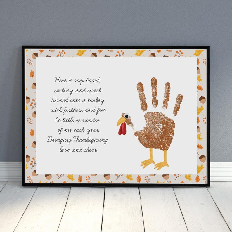 Thanksgiving Handprint Craft for Kids Template, Turkey Handprint ...