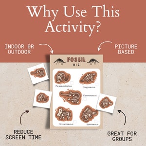 Dinosaur Scavenger Hunt for Kid Indoor, Preschool Sensory Bin Printable ...