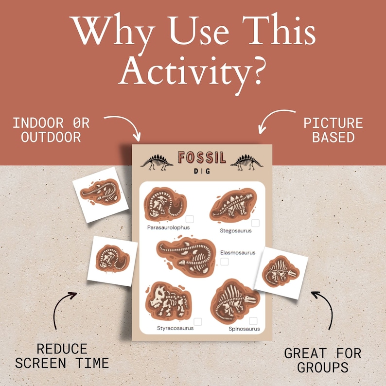 Dinosaur Scavenger Hunt for Kid Indoor, Preschool Sensory Bin Printable ...